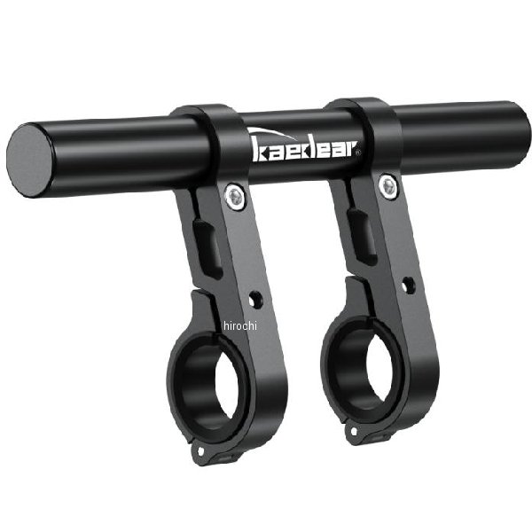 カエディア Kaedear クランプバーW ハンドル用ブラック【ハンドルバー用クランプバー】ハンドル周りに取り付けるアクセサリー類の数量、重量が増加している時代背景から、クランプバーを支えるマウントを二本柱構造に変更し、肉厚を3mmから6m...