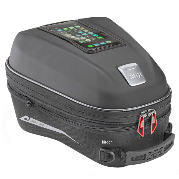 ジビ GIVI ST612+ タンクロック容量:15L材質:高強度 900D ポリエステル/PVC・保管用の布製バッグバッグ・防水レインカバー・セキュリティ南京錠の取り付けに対応した取手(別売り)・面ファスナー付きのスマートフォン収納用ウィ...