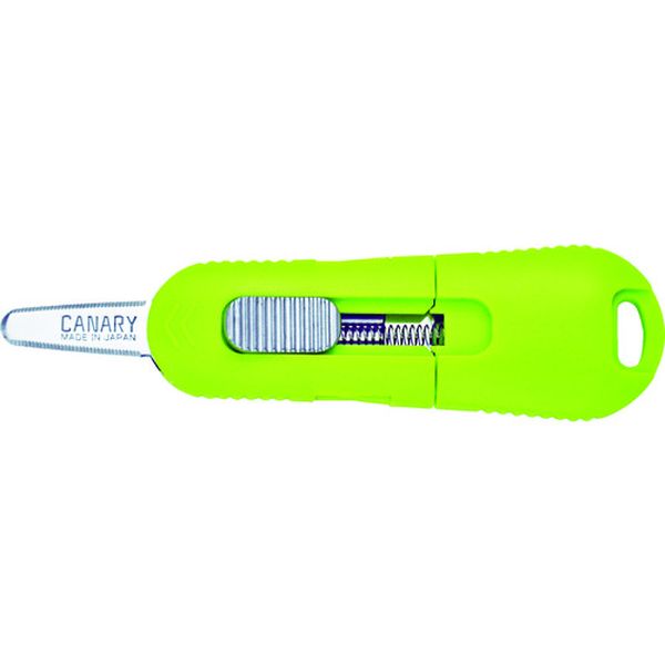 ・段ボールの開梱、解体作業に便利です。・ワンタッチで刃が収納できます。・段ボールの開梱、解体、PPバンド、ストレッチフィルムなどの切断に。・全長(mm)：110・刃長(mm)：27・刃厚(mm)：1・タイプ：刃の交換可能・適合替刃：DC-1...