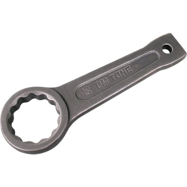 ・衝撃を考慮した強靭めがねです。・ハンマーで叩いて増し締め作業や、錆びついたボルト・ナットの緩め作業用。・対辺寸法(mm)：41・全長(mm)：230・厚さ(mm)：20・対辺(mm)：41・構造用鋼・表面処理：黒染め・生産国 日本・JAN...