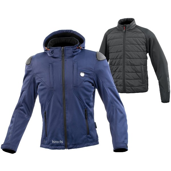 コミネ KOMINE 秋冬モデル ハイプロテクトソフトシェルシステムパーカセットサイズ:Mカラー:ネイビー標準装備プロテクター:肩、肘、背中、胸【素材】JK-623:表地/ポリエステル、裏地/ポリエステルJK-629:表地/ナイロン・ポリエ...