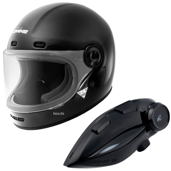 コミネ KOMINE フルフェイスヘルメット&モーターサイクルインターカムサイズ:XLカラー:グロスブラック【仕様説明】ネオレトロフルフェイスヘルメット(HK-190)とモーターサイクルインターカム(KK-902)のセット商品です。【規格】...