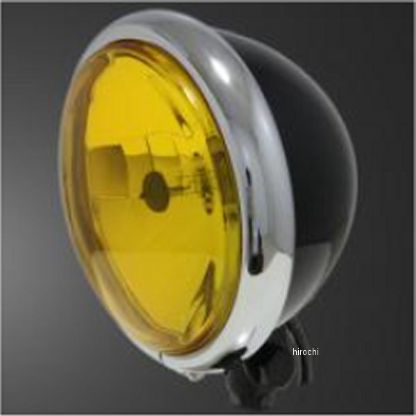 ガレージT＆F 5.75インチベーツライトホンダ シャドウスラッシャー400カラー:メッキ/ブラック/イエローレンズヘッドライトステー(タイプA):ステンレス製ヘッドライトリム部分:スチール製ボディ部分:スチール製レンズ部分:ガラス製レンズ...