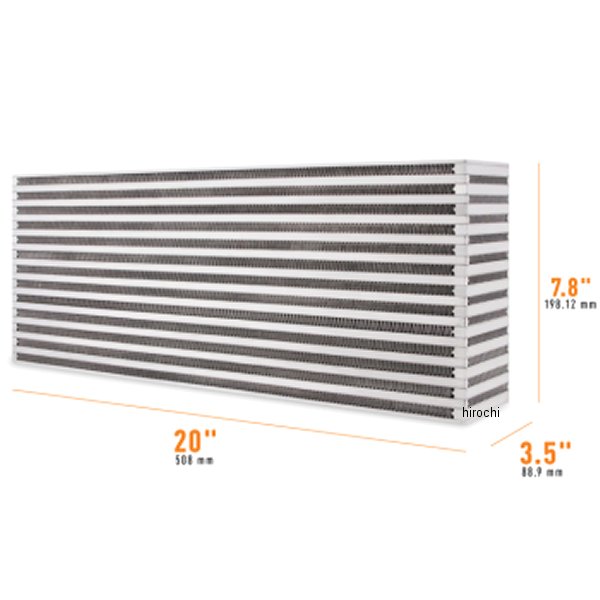 Mishimoto Universal Air-to-Air Intercooler Core - 20in / 7.8in / 3.5inメーカー：Mishimotoメーカー品番：MMUIC-14・掲載画像は、カタログより抜粋した参考画像...
