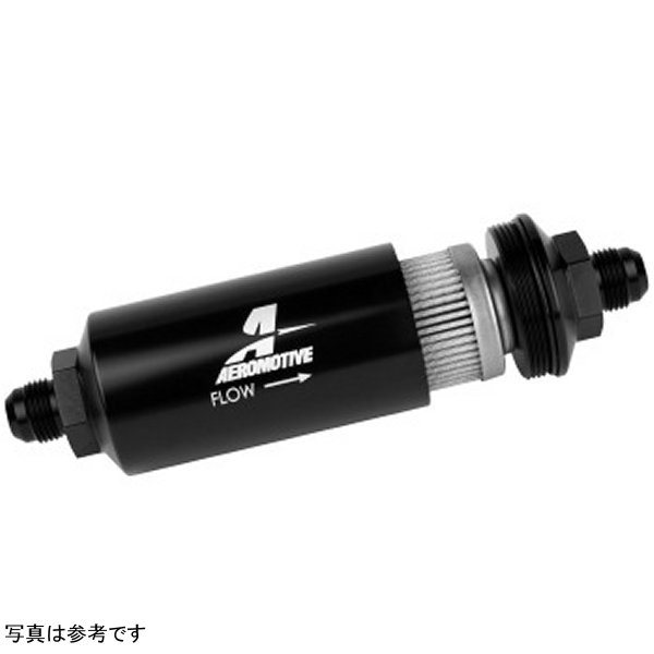 Aeromotive In-Line Filter - (AN -8 Male) 40 Micron Stainless Mesh Element Bright Dip Black Finishメーカー：Aeromotiveメーカー品番：1...