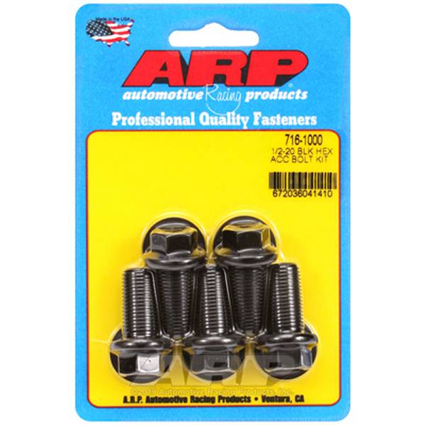ARP 1/2in-20 x 1.000in UHL 9/16 Hex Black Oxide Bolts (5/pkg)メーカー：ARPメーカー品番：716-1000・掲載画像は、カタログより抜粋した参考画像となっております。ご不安な場合...