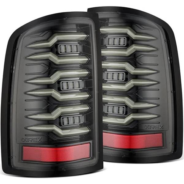 AlphaRex LUXXシリーズ LED テールライト アルファブラッ 07年-13年 GMC Sierra 1500/2500HD/3500HD※ 07年 Sierra Classicモデル、Sierra 3500HD Duallyモデ...