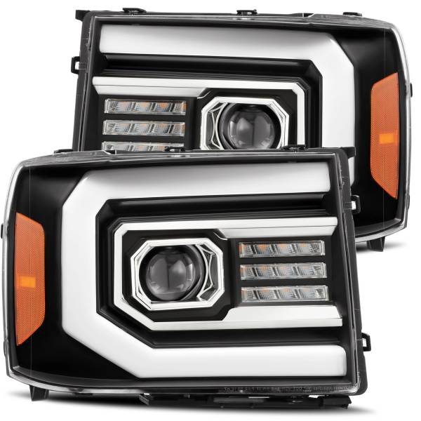 AlphaRex 07-13 GMC 1500HD PRO-Series Proj Headlights Plank Style Matte Blk w/Activ Light/Seq Signalメーカー：AlphaRexメーカー品番：8...