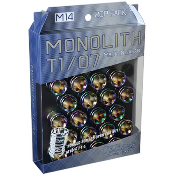 Project Kics 14 x 1.5 Neochrome T1/07 Monolith Lug Nuts - 20 Pcsメーカー：Project Kicsメーカー品番：WMN04N・掲載画像は、カタログより抜粋した参考画像となってお...