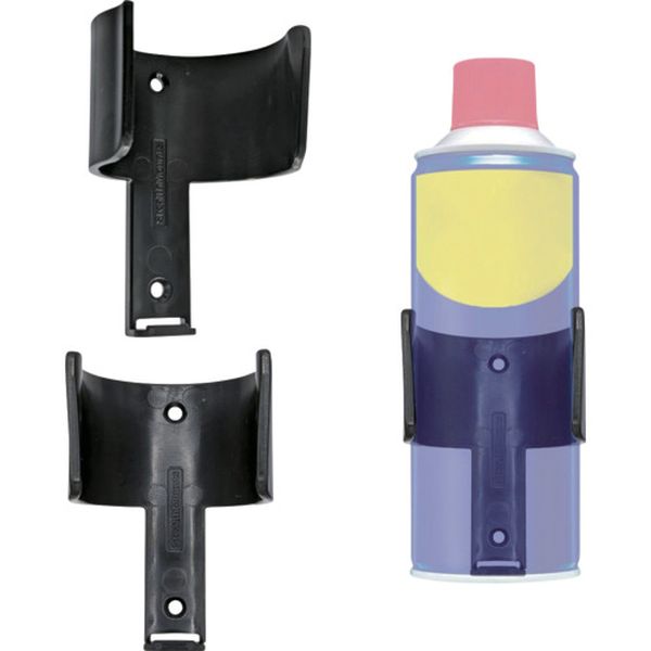 ・スプレー缶ホルダーは、WD-40社のスプレーなどの整理整頓に大変役立つ取付用マウントです。・外形寸法(mm)間口：65・外形寸法(mm)高さ：155・色：ブラックビス穴径5mm・適用横幅65mm〜73mm・ABS射出成形プラスチック・生産...