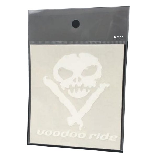 ブードゥーライド VOODOORIDE カッティングステッカーカラー:ホワイトサイズ:W85×H87VOODOO RIDEのロゴステッカー。お好きなところに貼ってドレスアップできます。VRS1WH楽天 JP店