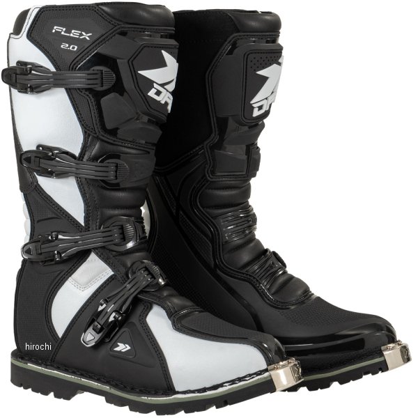 ディーエフジー DFG フレックス ブーツ オフロード 2.0カラー：ブラック/ホワイトサイズ：28.0cmオフロード初心者〜中級者に最適な、ブロックソール エンデューロブーツ。ブーツ本体は操作性を損なわずに高い強度を確保し、障害物や転倒し...