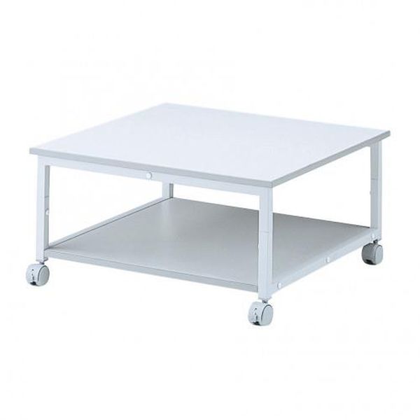 ●※注意※…【お客様組立品】●サイズ(W×D×H)mm…700×700×350●段数…2●重量(kg)…16.5●総耐荷重…100kg●材質…天板：木製（メラミン化粧板）フレーム：スチール（エポキシ樹脂粉体塗装）●キャスター…自在×2、自在...