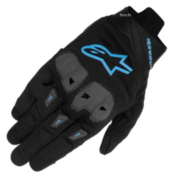 アルパインスターズ 春夏モデル グローブ SP X 1 GLOVEサイズ:XLカラー:1497 ブラック/ブライトブルー・手の甲側にはストレッチ素材を使用し、ぴったりとフィットしながらも柔軟性を確保。・手のひら側には合成皮革を使用し、耐久性...