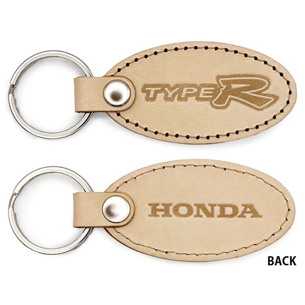 Honda ホンダ TYPE R EP3・DC5 エンブレム 国産レザーキーホルダー・本体サイズ:約75mm(レザー本体部分)・素材:本体/牛革、キーチェーン/鉄【商品紹介】2001年、初めて英国で生産されたシビックTYPE R（EP3）、...