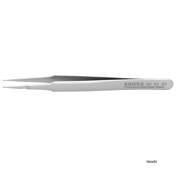 クニペックス KNIPEX 精密SMDピンセット 120mm・全長×幅×高さ（mm）：120×10×11・材質：高級ステンレス・握り：リブ無・形状：直・掴み部：ギザ無・チップ幅（mm）：0.30×1.50・チップバージョン：位置決め・磁性：...