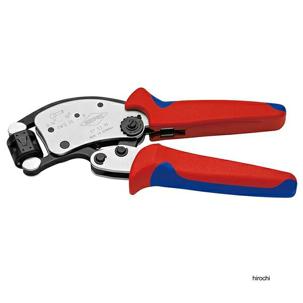 クニペックス KNIPEX Twistor ツイスターT フェルール用圧着プライヤー コンフォートハンドル・本体・ヘッド仕上げ：クロムメッキ・ハンドル仕様：コンフォートグリップ・サイズ(mm)：200×80×26・質量(g)：486・容量(...