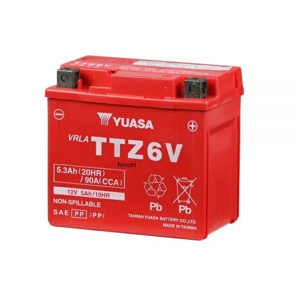 NBS バイクパーツセンター 台湾YUASA ユアサ バッテリー 液入り充電済み TTZ6V ・メーカー推奨により、バッテリーの寿命をさらに延ばす為、初期充電をされることをおすすめ致します。※充電の際は、密閉型対応二輪車専用充電器をご使用下...