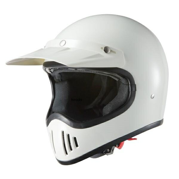 NBS バイクパーツセンター A-728 ビンテージフルフェイスヘルメット XL ホワイト・バイザー付きで日差しを防ぎ眩しさを軽減。・着脱と調整が簡単なラチェット式ワンタッチバックルを使用。・見た目もレトロでかっこいいフルフェイスヘルメット...