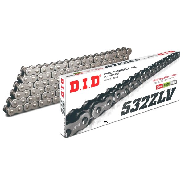 DID 大同工業 チェーン 532ZLV シリーズ スチール 82L カシメ 532サイズサイズ：532シリーズ:ZLVリンク数:82ジョイントタイプ:ZJ車輛メーカー純正相当のベーシックモデル。※商品画像はイメージです。実際の商品と異なる...