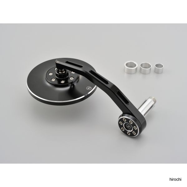 デイトナ HIGHSIDER バーエンドミラー CONERO 黒/シルバー精細な削り加工を入れたミラーヘッドのシルバーとブラックアルマイトのコントラストがスタイリッシュ。汎用アダプター付属で貫通タイプのハンドル（内径Φ12.0〜Φ22.0）...