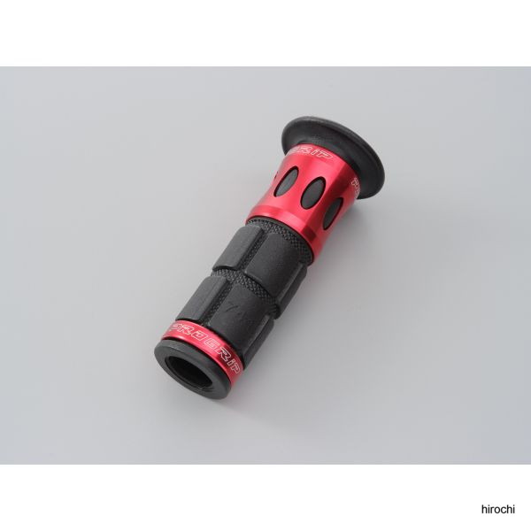 プログリップ PRO-GRIP グリップ 貫通 アルミリングタイプ汎用カラー:ブラック/レッド素材:スタンダードラバータイプ:エンド貫通長さ:115mm内径:22mm(左)/25mm(右)ヨーロッパにおけるハンドルグリップの代名詞「PROG...