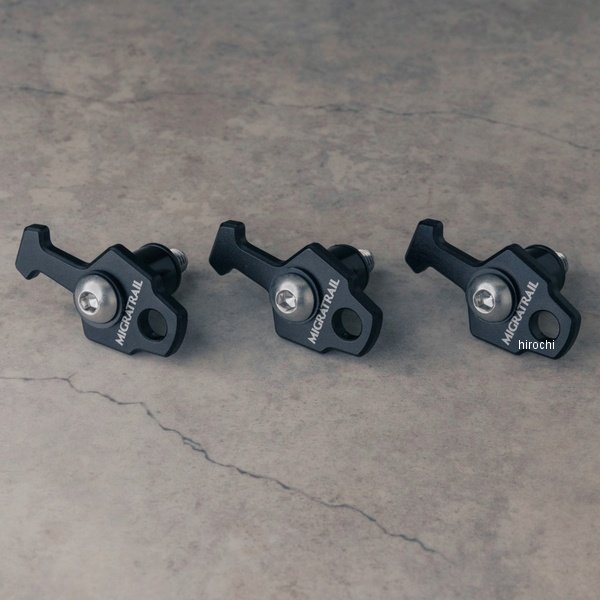 ミグラトレイル MIGRATRAIL カージョイントフック 3pcs ニッサン NV200バネット ブラックカラー：ブラックサイズ：組付け状態 本体約30mm×55mm×高さ33mm重さ：3個 105g素材：本体/アルミニウム合金、ボルト/...