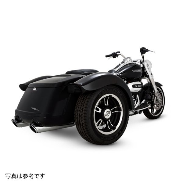 1801-1232 バンス＆ハインズ VANCE&HINES TwinSlash Round ツインスラッシュ ラウンド スリップオン クローム マフラー 17年-22年 ハーレー FLRT フリーウィーラー17年-22年 ハーレー FLR...