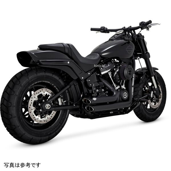 1800-2603 バンス＆ハインズ VANCE&HINES ShortShots Staggered PCX ショートショットスタッガード ブラック マフラー 20年-22年 ハーレー FXST ソフテイル スタンダード20年-22年 ハ...
