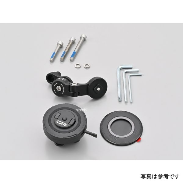 GRエクスプロア スマホホルダー M6用 バークランプマウント GR-MT13M6スマホを載せて軽く回転させると固定される、円盤形状のロック構造を採用した、スマートフォンマウントシリーズ。M6のボルト用のマウント。フロントブレーキのマスター...