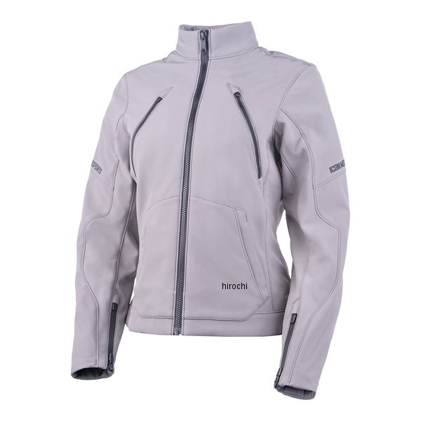 アイコン ICON 2026年春夏モデル ジャケット MERC3 WOMENS グレー Sサイズ：Sカラー：グレー・ICON WOMEN SPORT FIT・春秋向け・防風効果が高く柔らかいSOFTSHELL素材・内部300Dポリエステル補...