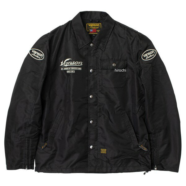 バンソン VANSON 2026年春夏モデル コーチジャケット XLサイズ BKサイズ：XLカラー：ブラック素材:ナイロン+PUコーティング本体生地は、防水撥水機能を高めるナイロンPUコーティング。裏地にはメッシュ素材を採用。装飾は刺繍仕上...