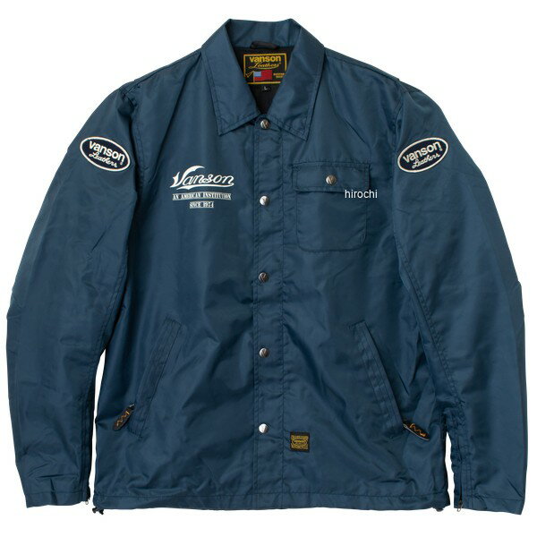 バンソン VANSON 2026年春夏モデル コーチジャケット Mサイズ NVサイズ：Mカラー：ネイビー素材:ナイロン+PUコーティング本体生地は、防水撥水機能を高めるナイロンPUコーティング。裏地にはメッシュ素材を採用。装飾は刺繍仕上げの...