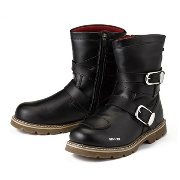 ロッソスタイルラボ Rosso StyleLab 防水ライディングブーツ レディース ブラック 23.5サイズ：23.5カラー：ブラック本体：マイクロファイバー(合皮)ベルト・シフトパッド部：牛革防水フィルムソール高：つま先 約1.7cm・...