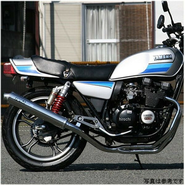 アールピーエム RPM フルエキゾースト NEW4in2in181年-82年 ヤマハ XJ400パイプ：スチールサイレンサー：アルミサイレンサーサイズ：φ93×470オイル交換×オイルフィルター交換○タンデム○公道走行○近接排気騒音値：99...