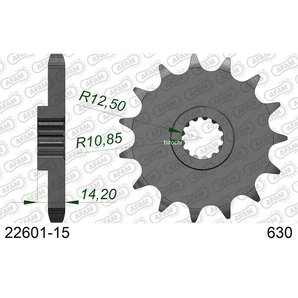 アファム AFAM フロントスプロケット 15T/630 スズキ 72年-78年 GT38072年-78年 スズキ GT380歯数[丁数]：15Tチェーンサイズ：630材質[素材]：スチール22601-15楽天 JP店