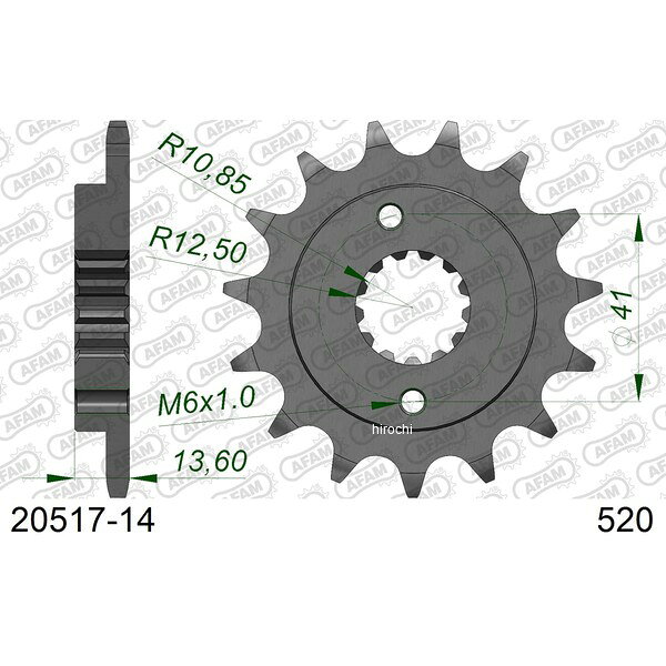 アファム AFAM フロントスプロケット 14T/520 ホンダ 98年-04年 CB600F HORNET ホーネット600 PC4198年-04年 ホンダ CB600F HORNET ホーネット600 PC41歯数[丁数]：14Tチェー...