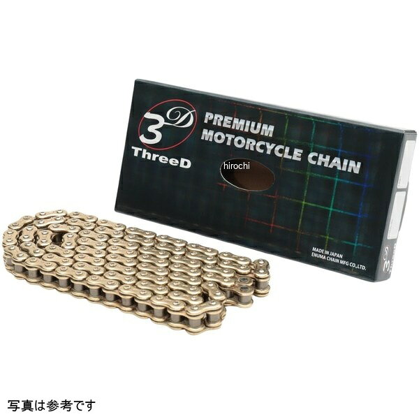 EKチェーン 江沼チェーン ThreeD 530ZN/3D 92L カシメ ZNシリーズ ゴールドサイズ：92Lカラー：ゴールドシリーズ：ThreeD ZNジョイントタイプ：カシメ式ジョイント MLJ(標準)シール形状：NXリングシールTh...