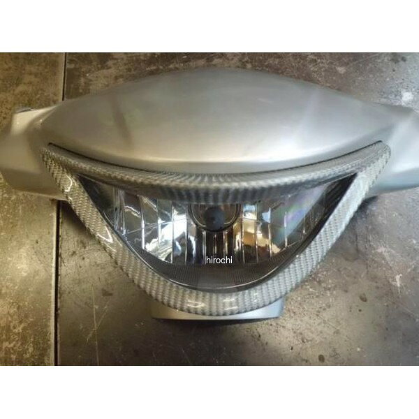 油漢 ヘッドライトガーニッシュ シルバーカーボン V125Sスズキ V125SV125Sのヘッドライトにポンづけするだけでイカつくなります！メイドインジャパンです！UK-083楽天 JP店