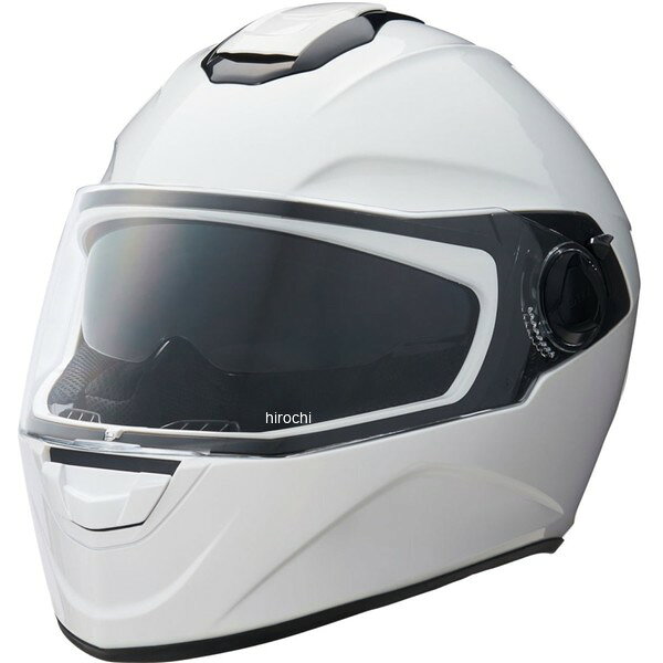 山城 フルフェイスヘルメット グロスホワイト M山城(yamashiro) 山城ヘルメット YH-003インナーバイザーを搭載し、頭頂部と顎部分の大型のベンチレーションとスポイラーを装備したスポーティーなデザインのインナーバイザー付きフルフ...