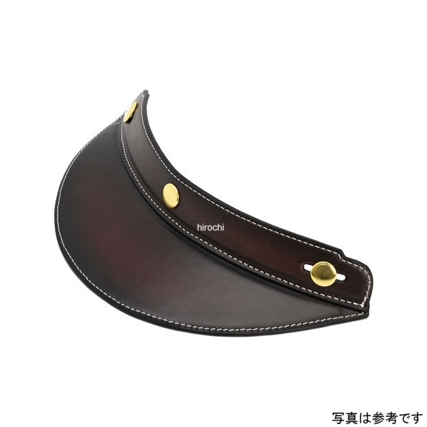 マルシン工業 Marushin ヴィンテージレザーバイザー エイジングダークブラウンカラー：エイジングダークブラウンマルシンより『本革』を使用したバイザーが登場！ヘルメットをお洒落に、可愛くグレードアップ！汎用タイプで多くのヘルメットに取り...