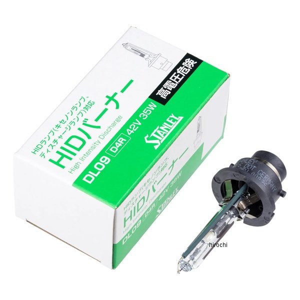 スタンレー STANLEY HIDバーナー D4R 42V 35W定格：42V 35W口金：P32d-6色温度(ケルビン)：4300Kガラス着色：クリア本体サイズ(概寸)：9×80入数：1個入※商品画像は参考です。実際の商品と色や形状が異な...