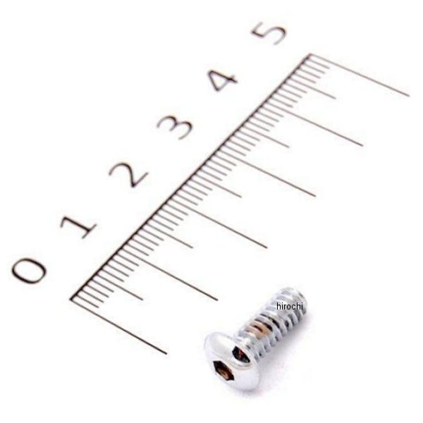 六角穴付きボタンボルト クローム #10-24 X 首下 1/2インチ(1個売り)DS-190825-ea楽天 JP店　