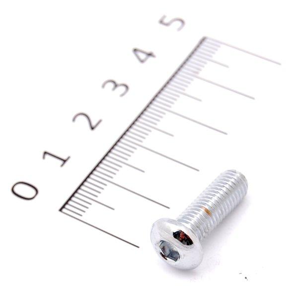 六角穴付きボタンボルト クローム 1/4-28 X 首下 3/4インチ(1個売り)DS-190834-ea楽天 JP店　