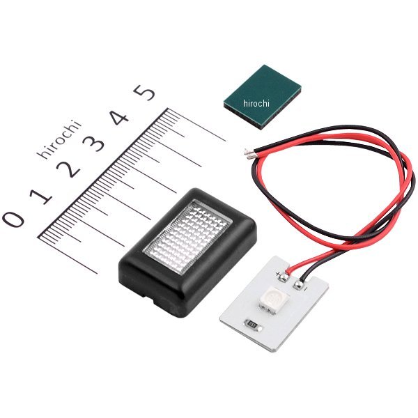 エーモン LED フラットLED (青)・DC12V専用・LED1灯・発光色 青・消費電流 20mA・コード太さ 0.2sq相当・コードの長さ 200mm・専用レンズ カバー付属・両面テープ付属・レンズ カバーサイズ 幅19.5×高さ30×...