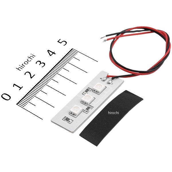 エーモン LED 3連フラットLED (青)・DC12V専用・LED3灯・発光色 青・消費電流 60mA・コード太さ 0.2sq相当・コードの長さ 200mm・両面テープ付属・材質・コード/導体:電気用軟銅線・絶縁被覆:塩化ビニール・両面テ...