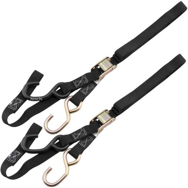 バイクマスター BikeMaster タイダウンベルト ソフトフック付き 1インチ(2.54cm) x 74インチ(188cm) 黒2本セット100514楽天 JP店