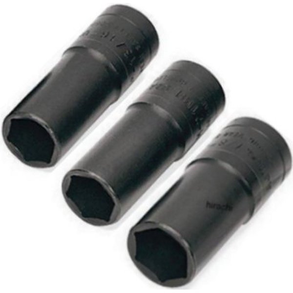 ラグナット/フリップソケット 3個 セットです。3種類のフリップソケット、3/4インチ と 13/16インチ、7/8インチ と 15/16インチ、19mm と 21mmのセットソケットの全長は全て 3インチ(76mm)ソケットの中心部には ...