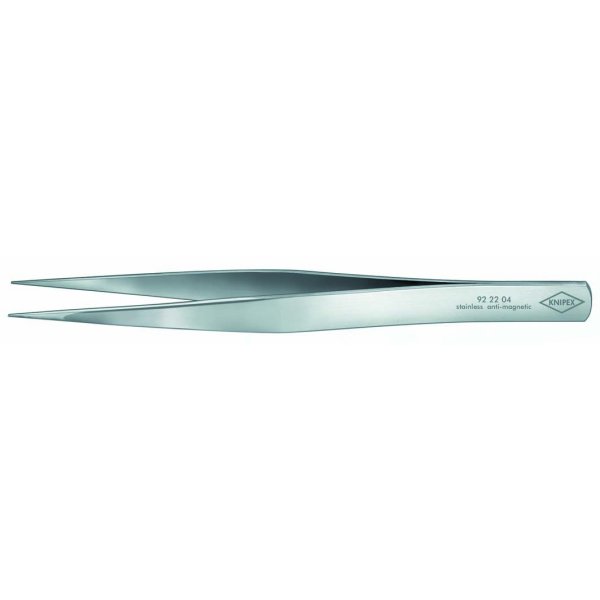 クニペックス 精密ピンセット 130mm・長さ(mm)：130様々な場面で使いやすい汎用性の高いタイプ。ストレートタイプ。つかみ面はフラット。材質は非磁性ステンレスバネ鋼。つや消し磨き仕上げ。※商品デザインが変更となる場合がございます。予め...