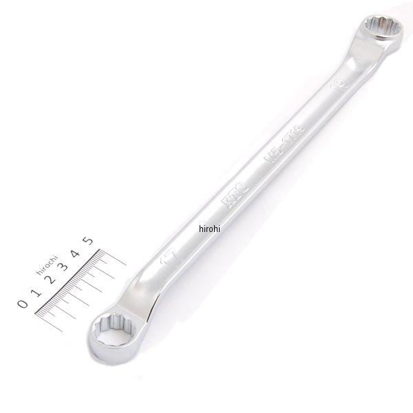 M5-1719 45°×22°ロングめがねレンチ (17mm/19mm)立ち上がり角は狭い場所でも使いやすい45°×6°を採用。オフセット高さと長さを抑え、狭い場所での使い勝手をよくすると同時に、ボルト・ナットに効率よく力を伝えます。柄は、...